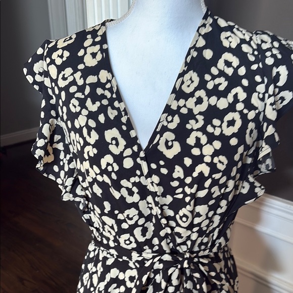 Sienna Sky | Dresses | Sienna Sky Large Elegant Black And Cream Wrap ...